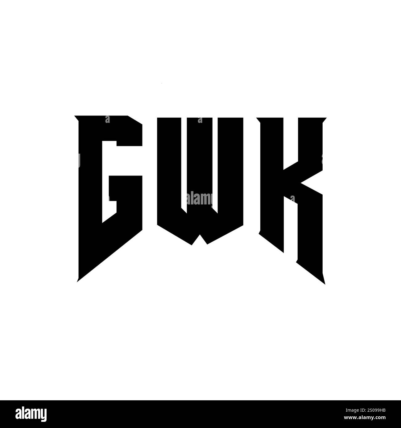 GWK letter logo design for technology company. GWK logo design black ...