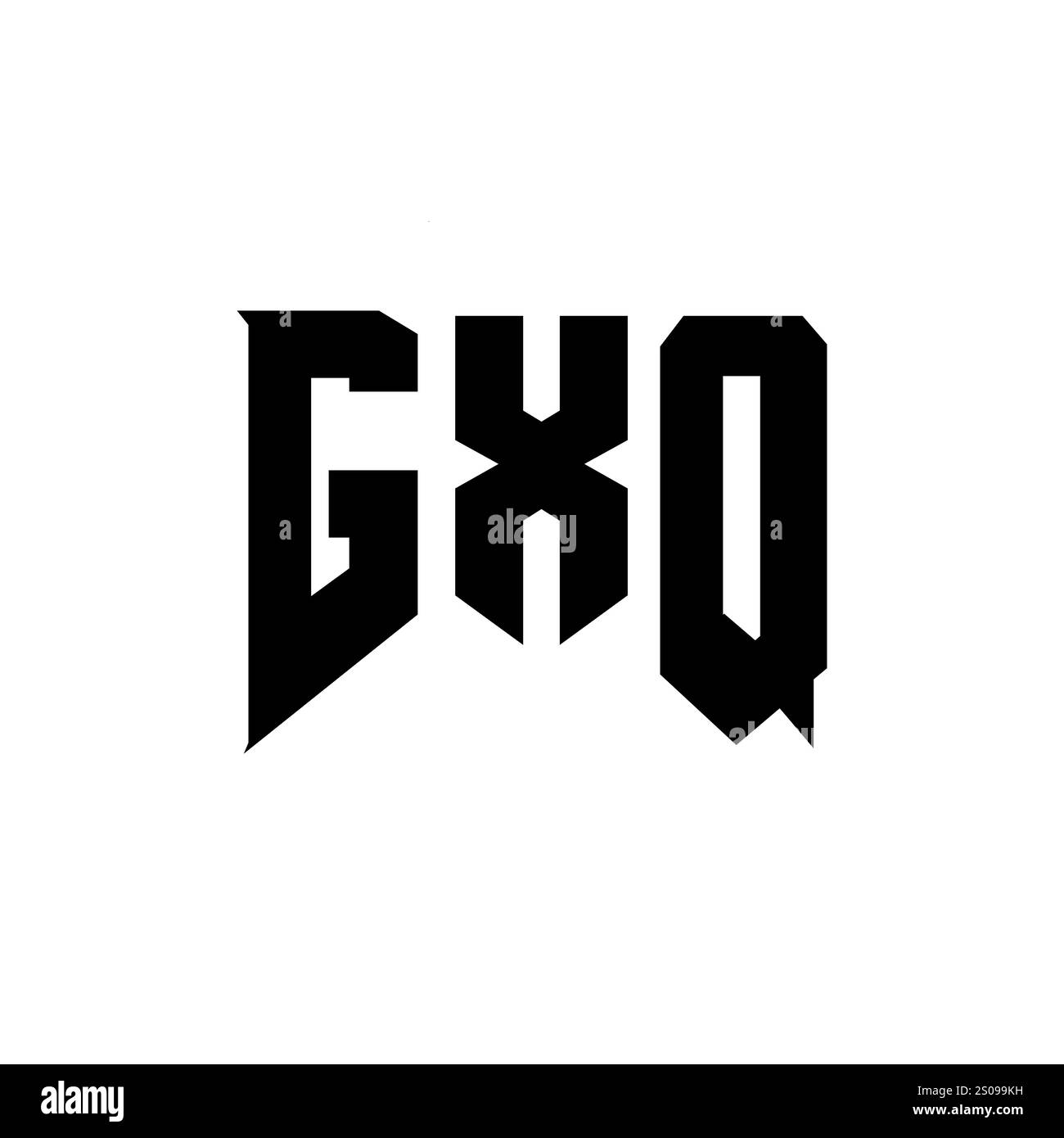 GXQ letter logo design for technology company. GXQ logo design black ...