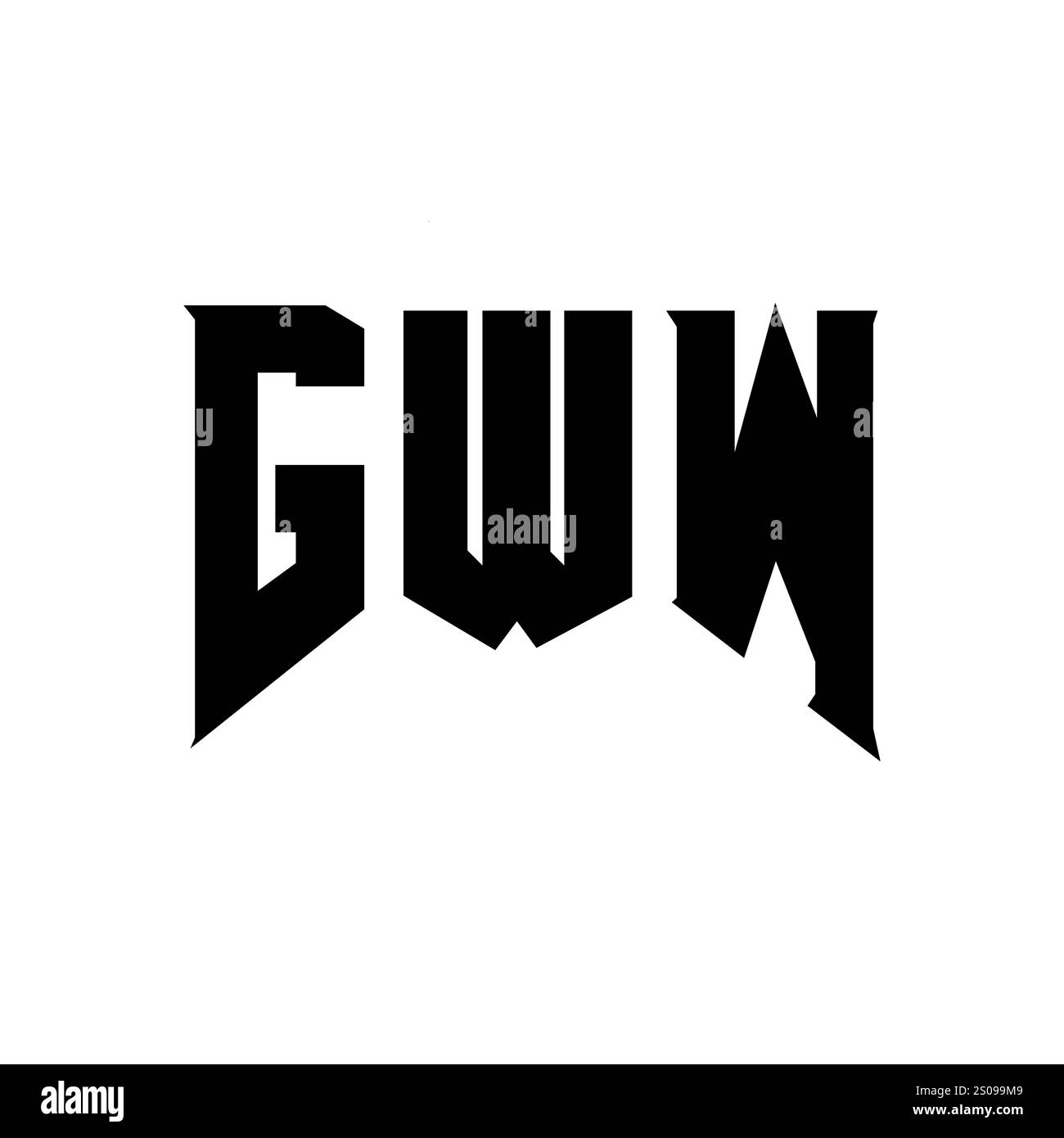 GWW letter logo design for technology company. GWW logo design black ...