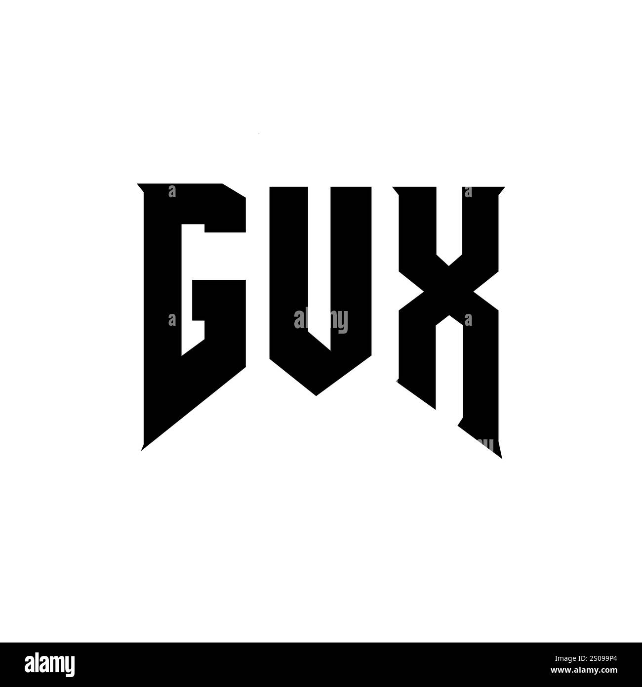 GUX letter logo design for technology company. GUX logo design black ...