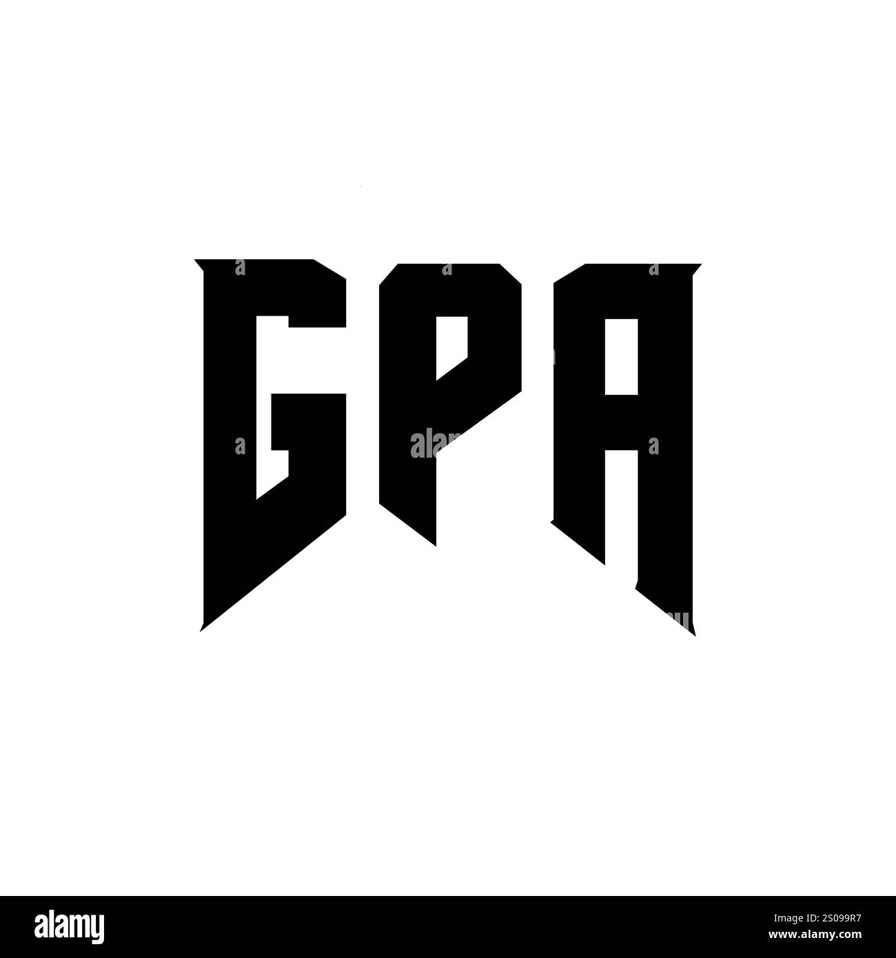 GPA letter logo design for technology company. GPA logo design black ...