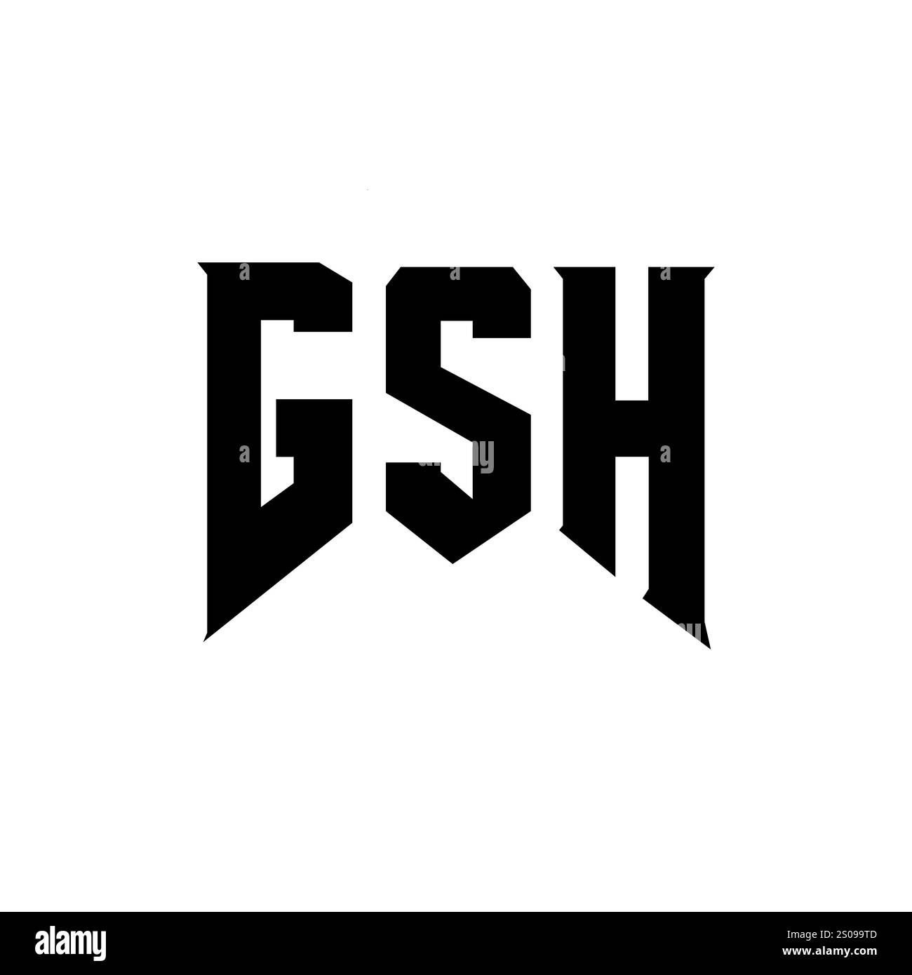 GSH letter logo design for technology company. GSH logo design black ...