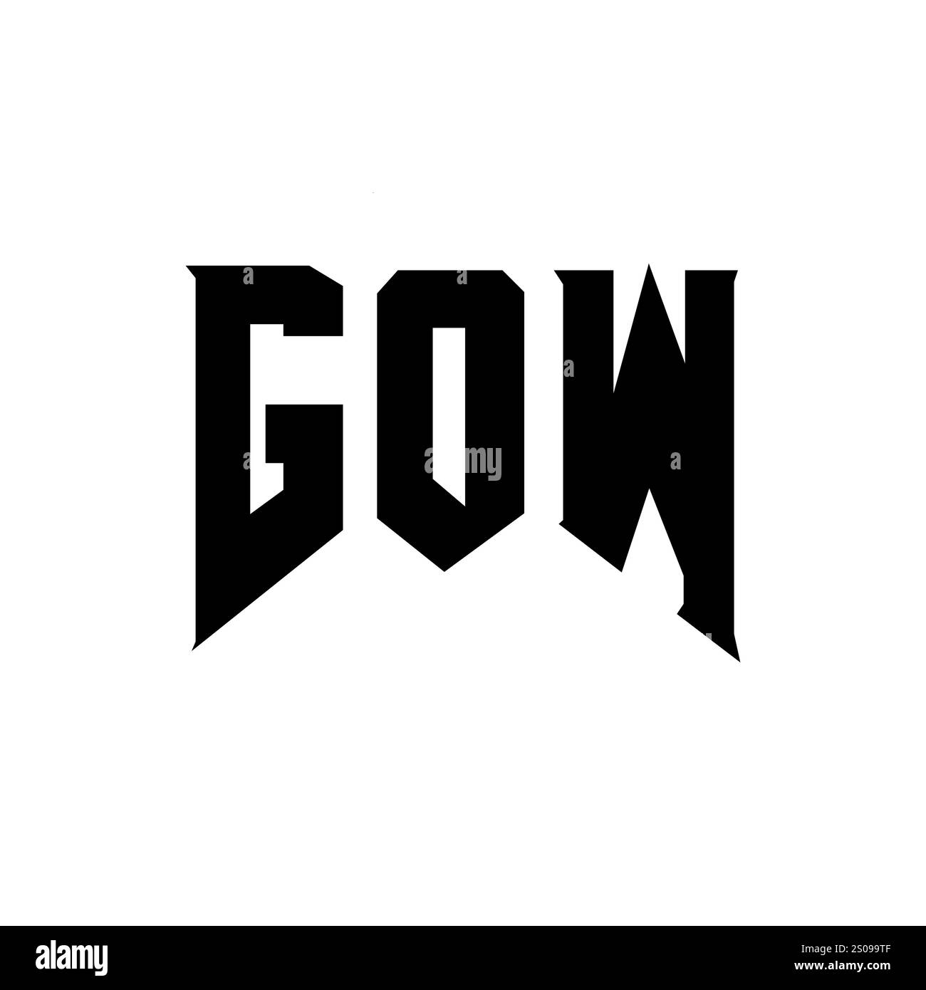 GOW letter logo design for technology company. GOW logo design black ...