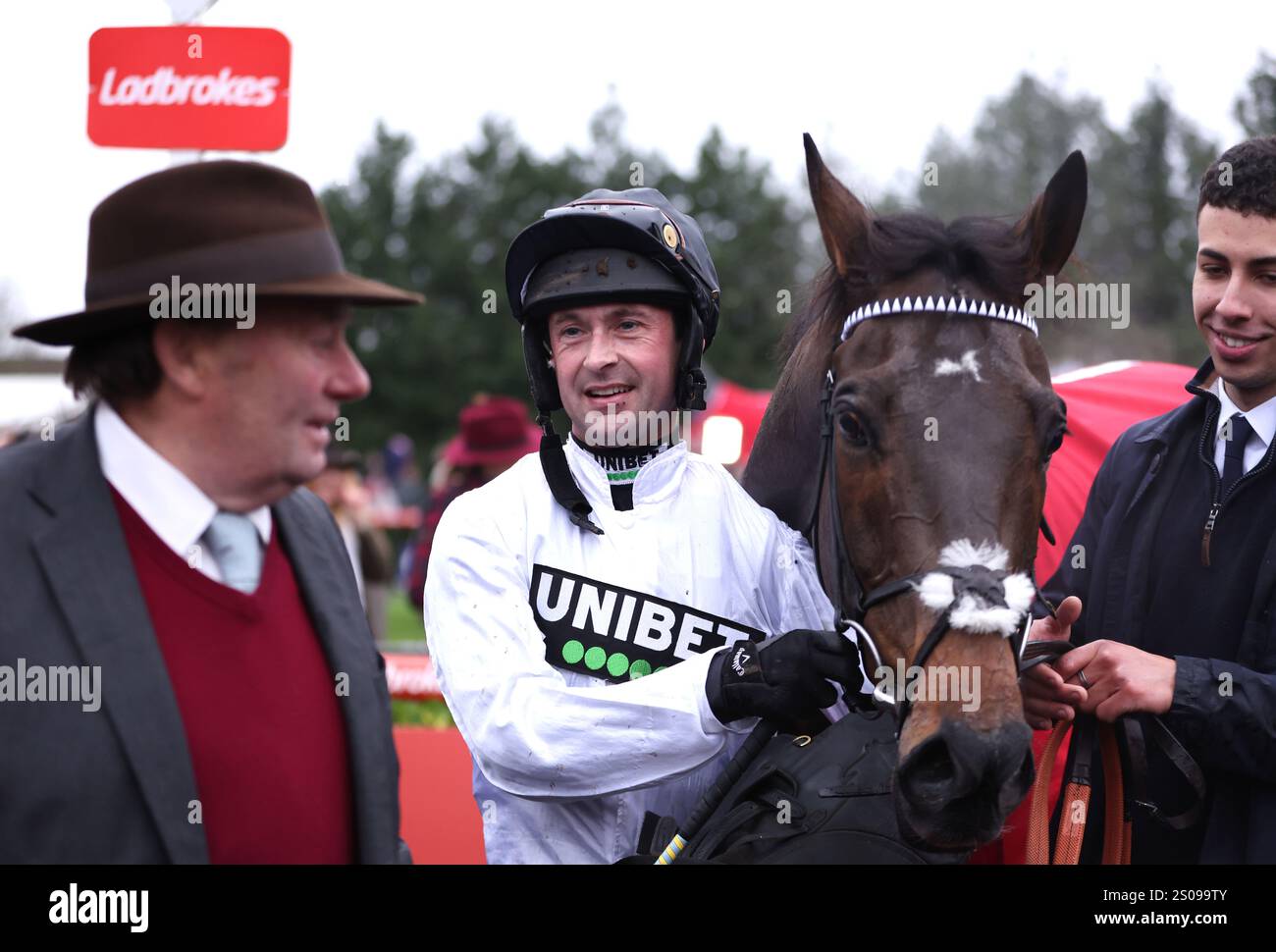 Trainer Nicky Henderson after seeing horse Constitution Hill ridden by ...
