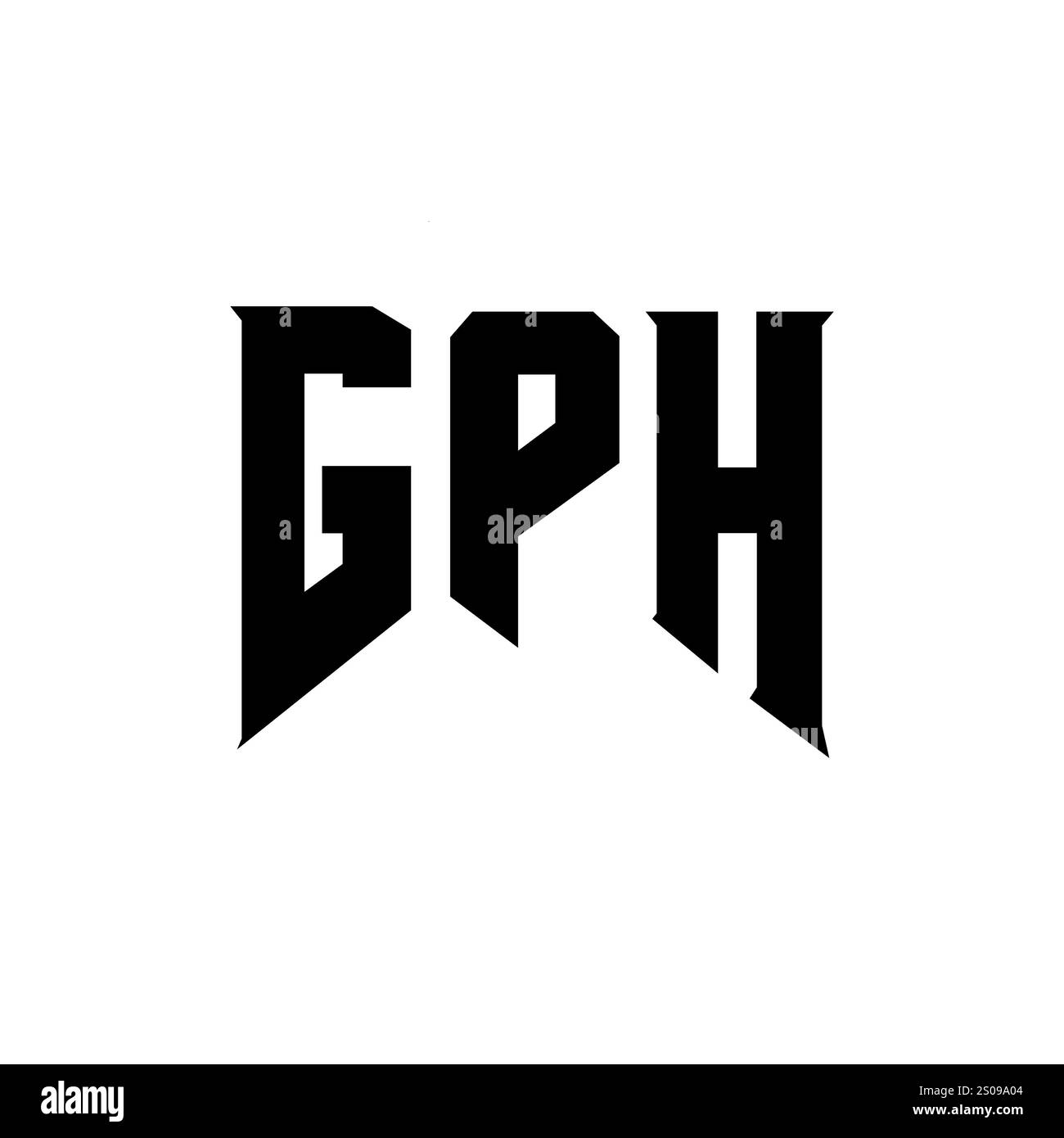 GPH letter logo design for technology company. GPH logo design black ...