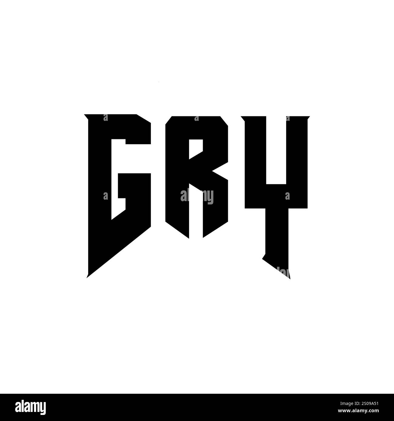 GRY letter logo design for technology company. GRY logo design black ...
