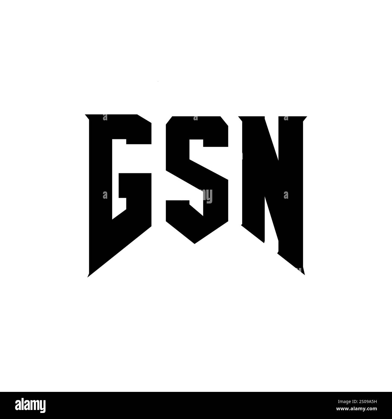 GSN letter logo design for technology company. GSN logo design black ...