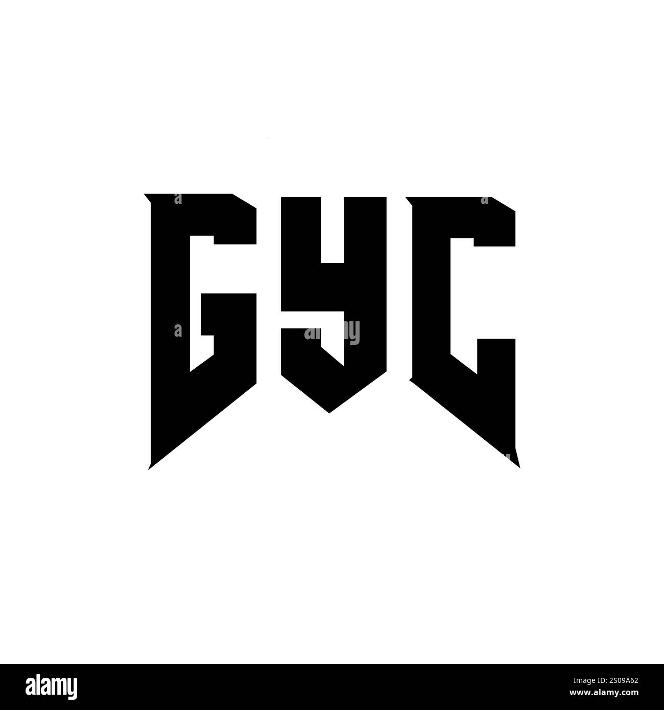 GYC letter logo design for technology company. GYC logo design black ...