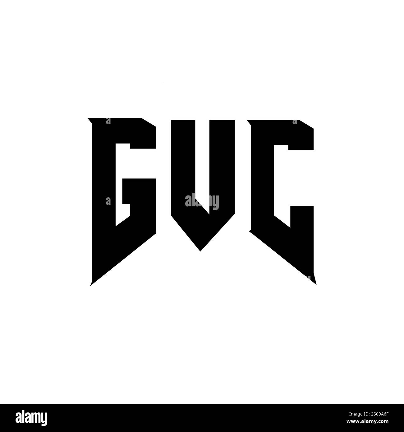 GVC letter logo design for technology company. GVC logo design black and white color combination ...
