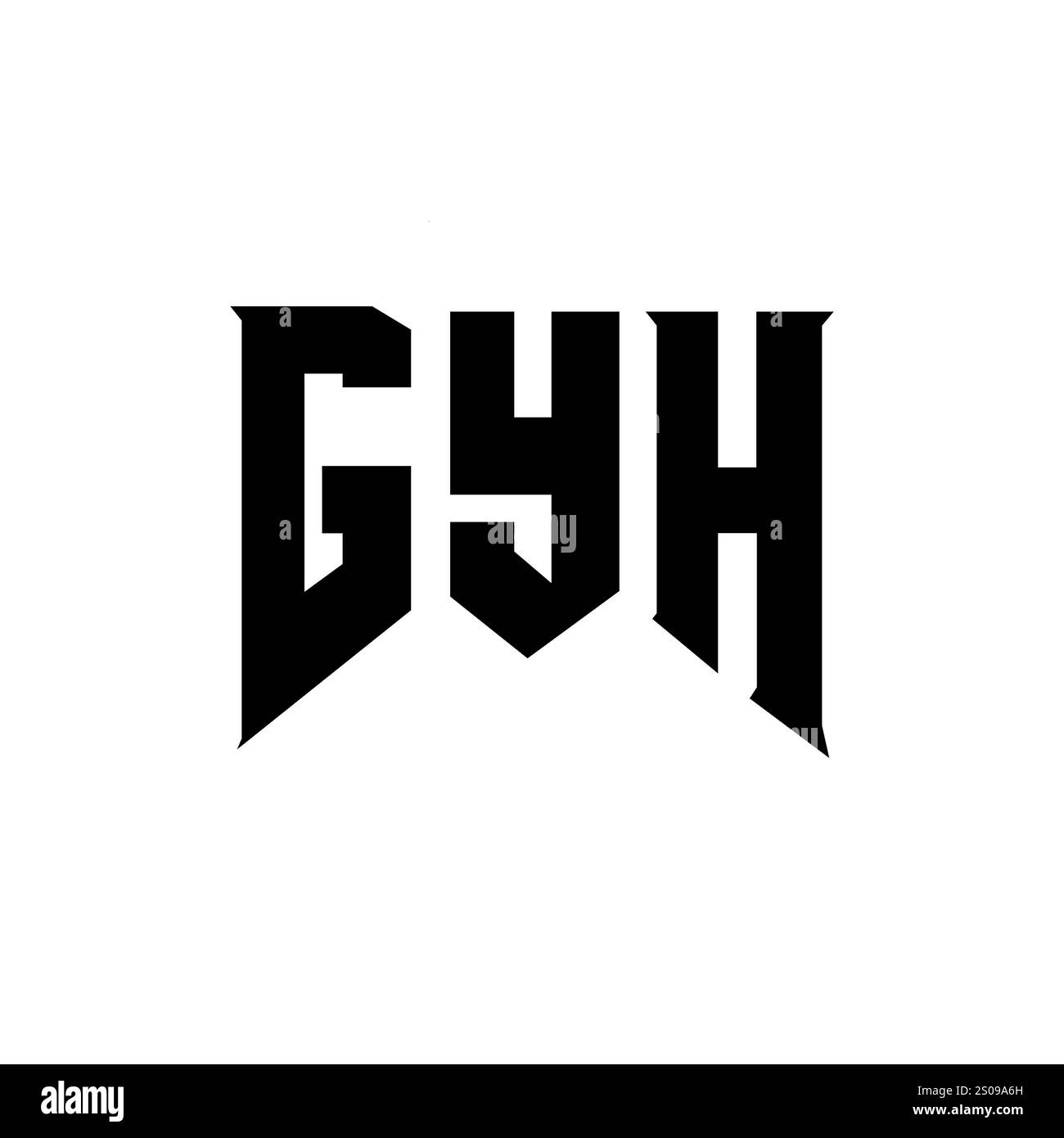 GYH letter logo design for technology company. GYH logo design black ...