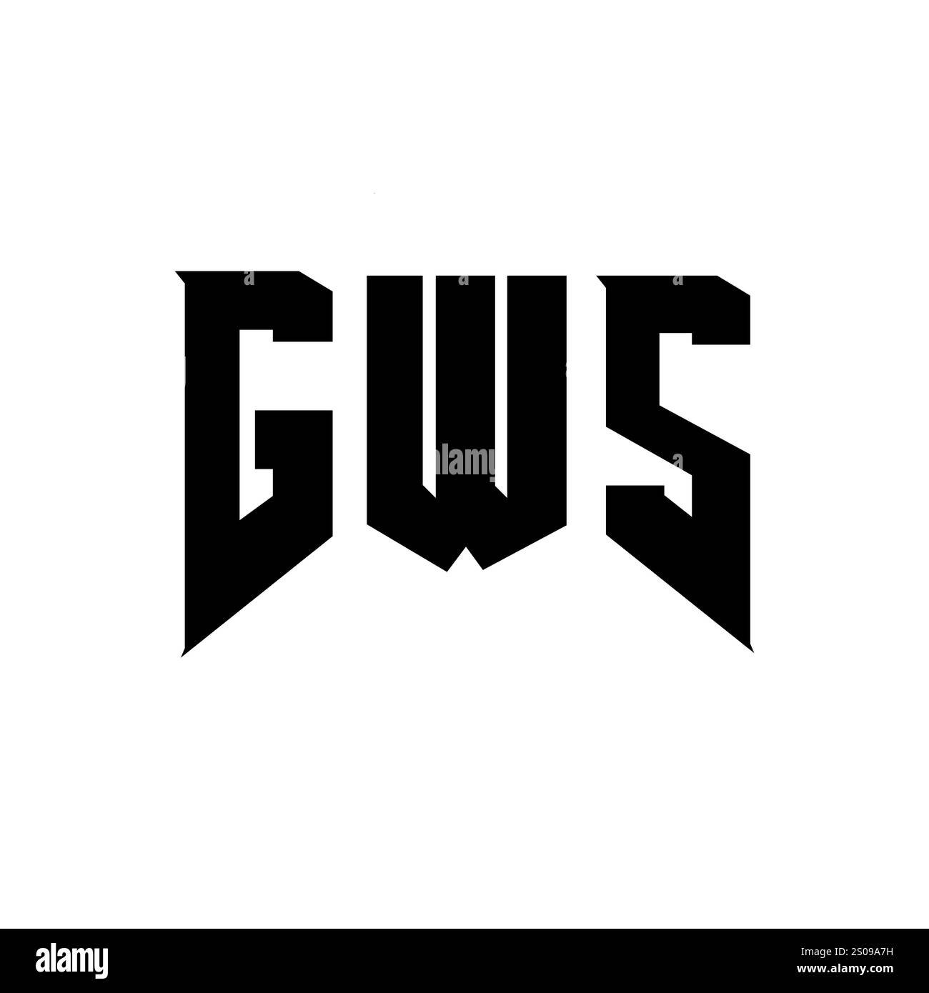 GWS letter logo design for technology company. GWS logo design black ...