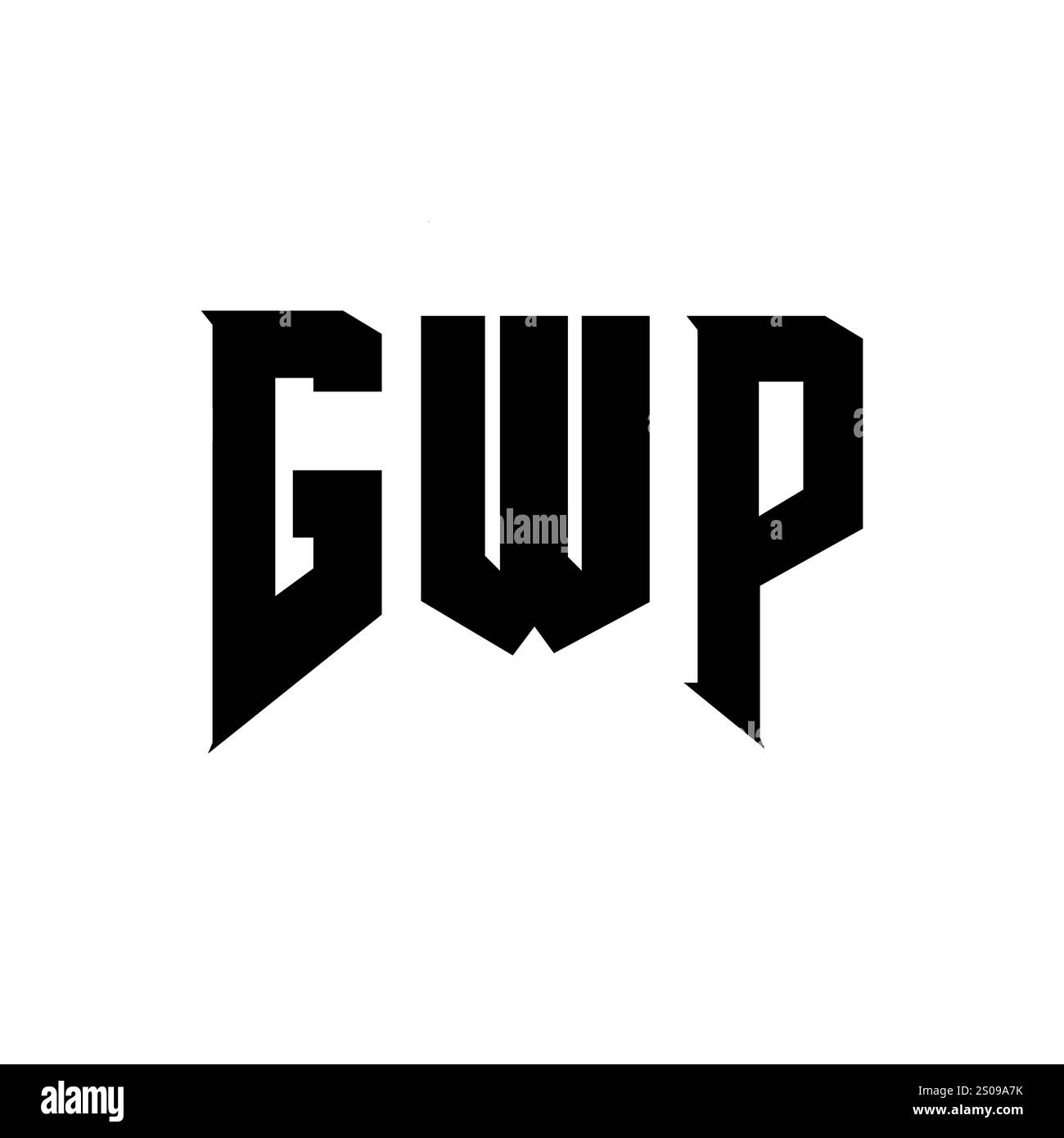 GWP letter logo design for technology company. GWP logo design black ...