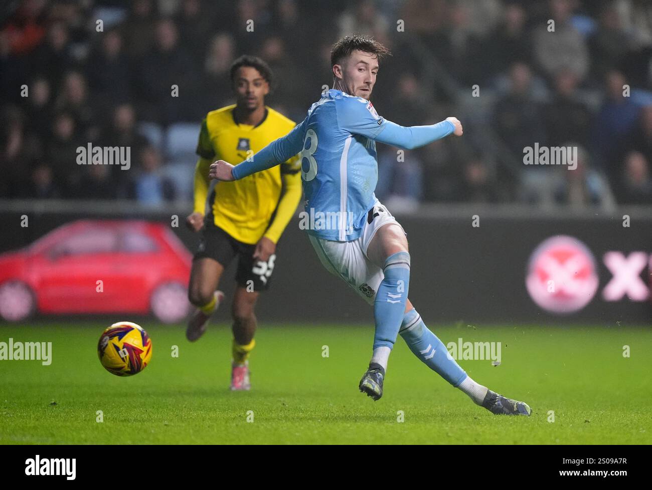 Coventry City's Josh Eccles has a shot on goal during the Sky Bet ...