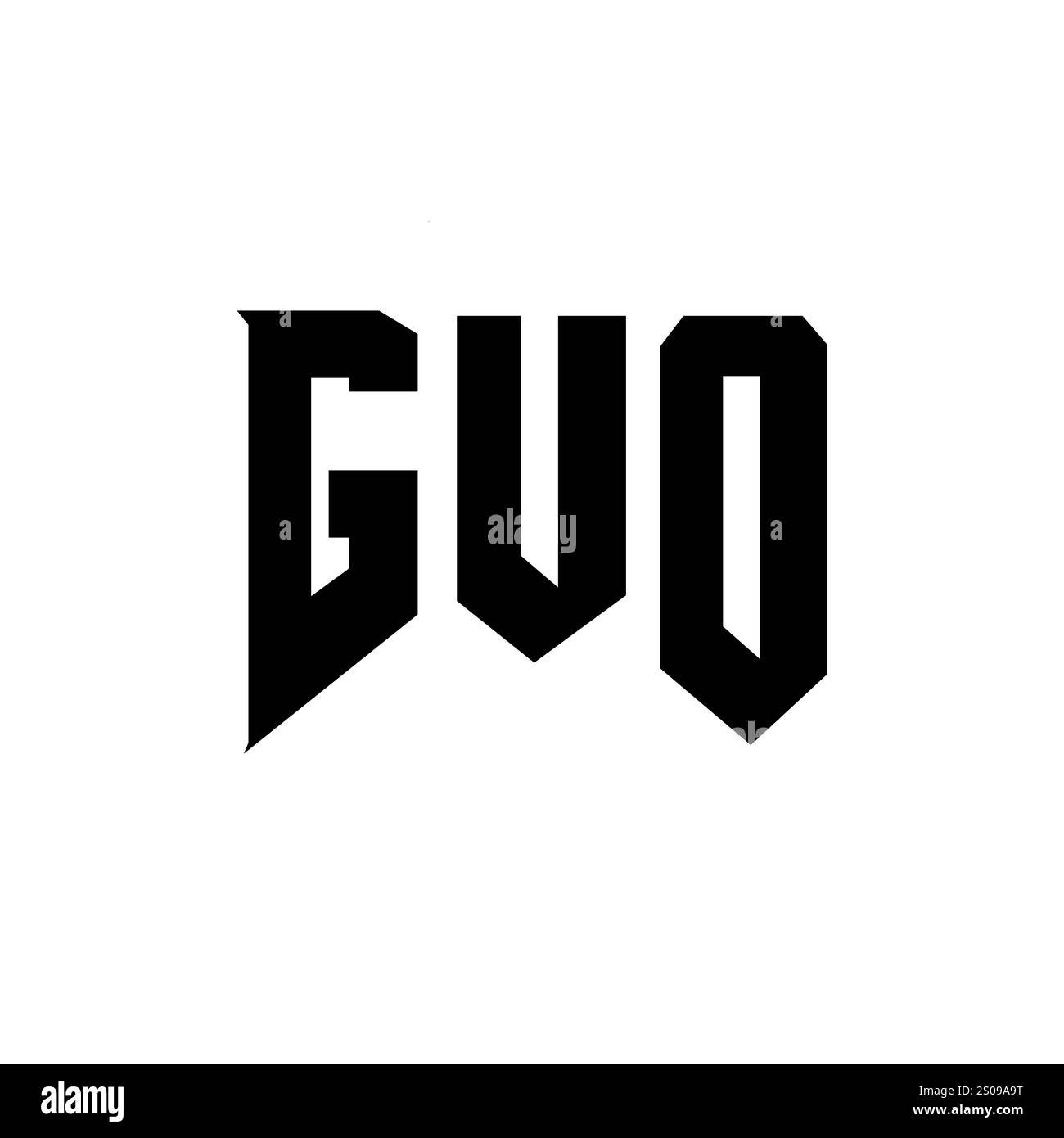 GUO letter logo design for technology company. GUO logo design black ...