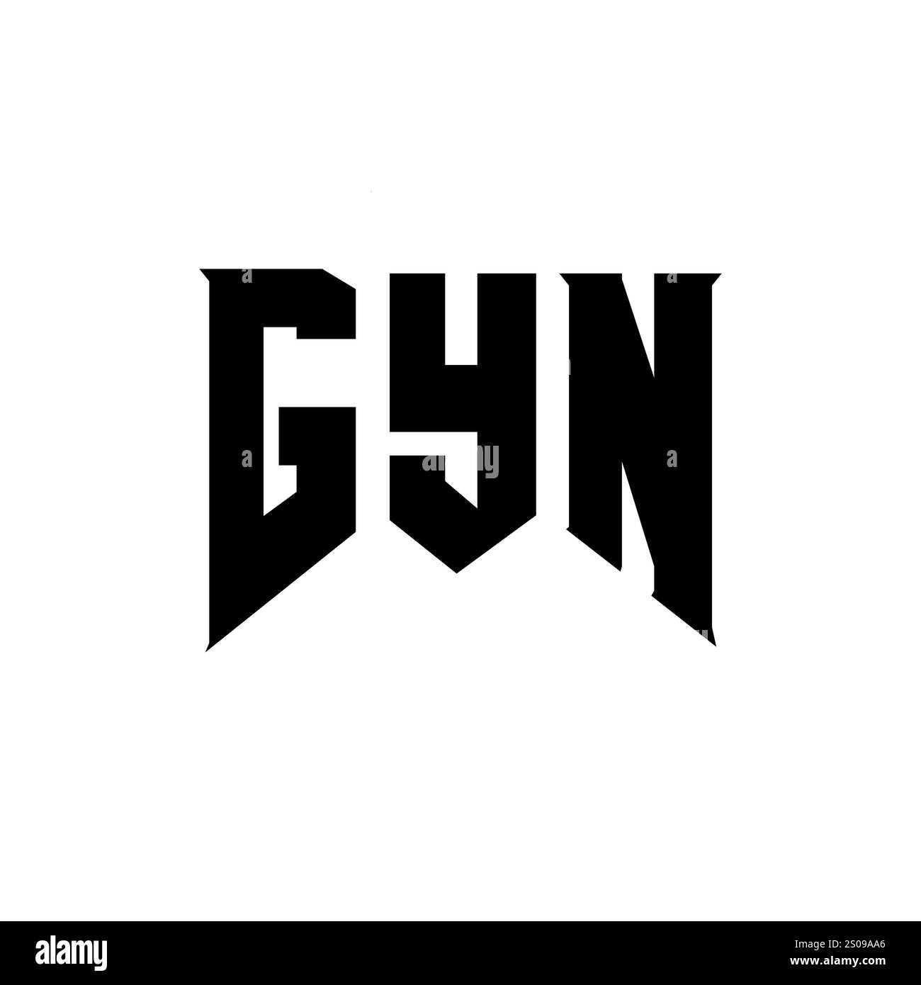 GYN letter logo design for technology company. GYN logo design black ...