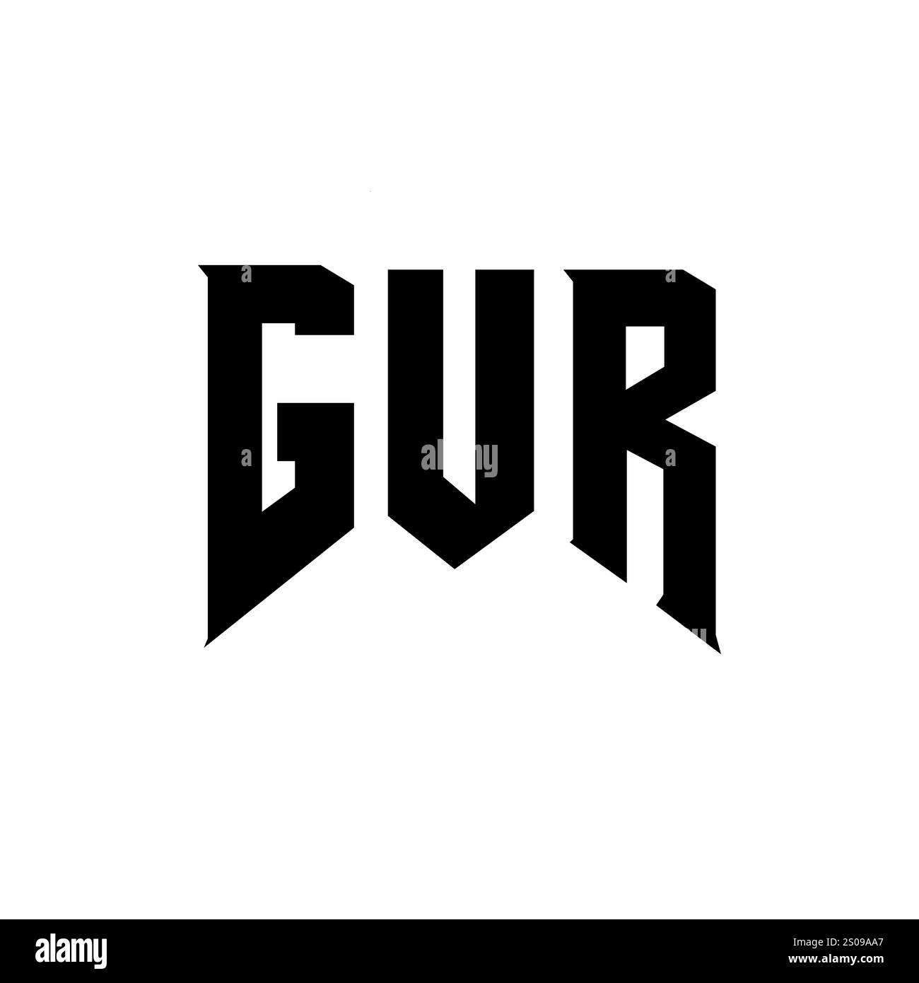 GUR letter logo design for technology company. GUR logo design black ...