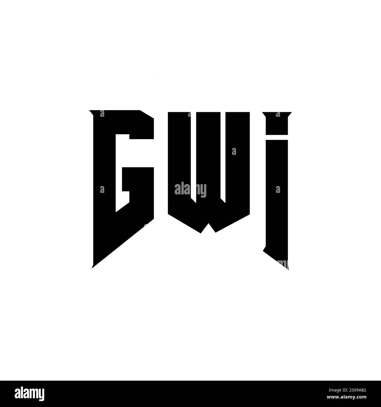 GWI letter logo design for technology company. GWI logo design black ...