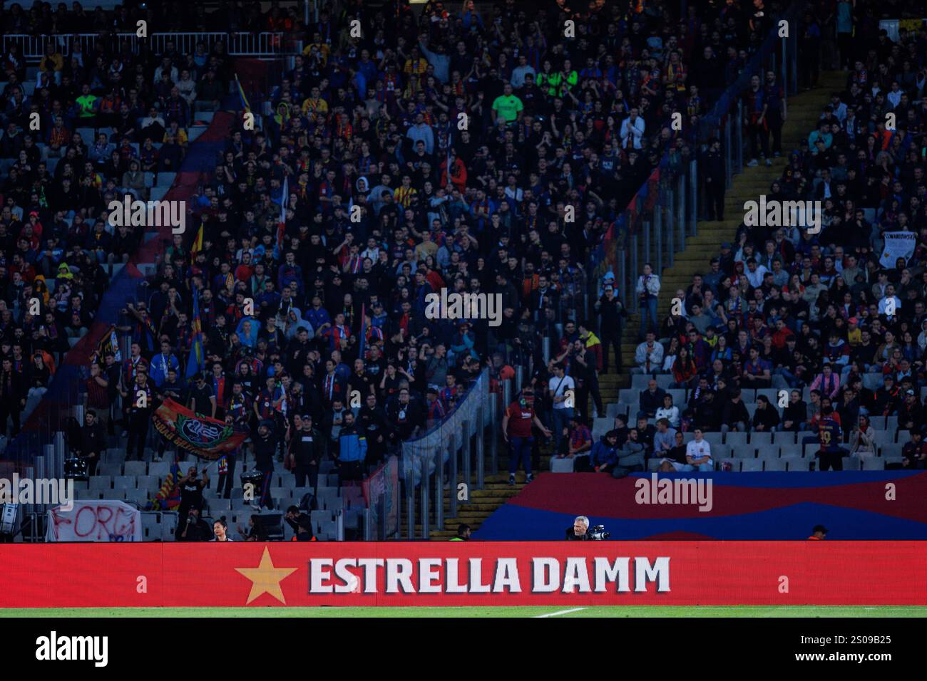 Barcelona, Spain. 3rd November, 2024. The banner shows the Estrella ...