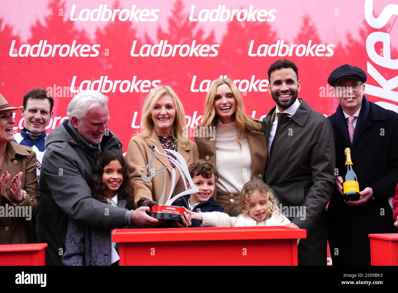 Jockey Paul Townend (second left), owner Ronnie Bartlett (second left ...