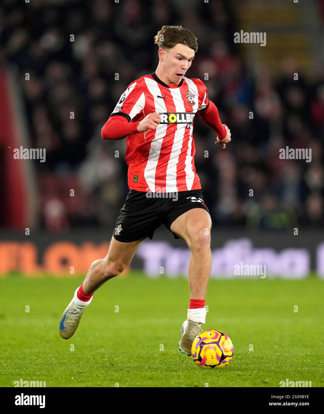 Southampton's Tyler Dibling during the Premier League match at St Mary ...