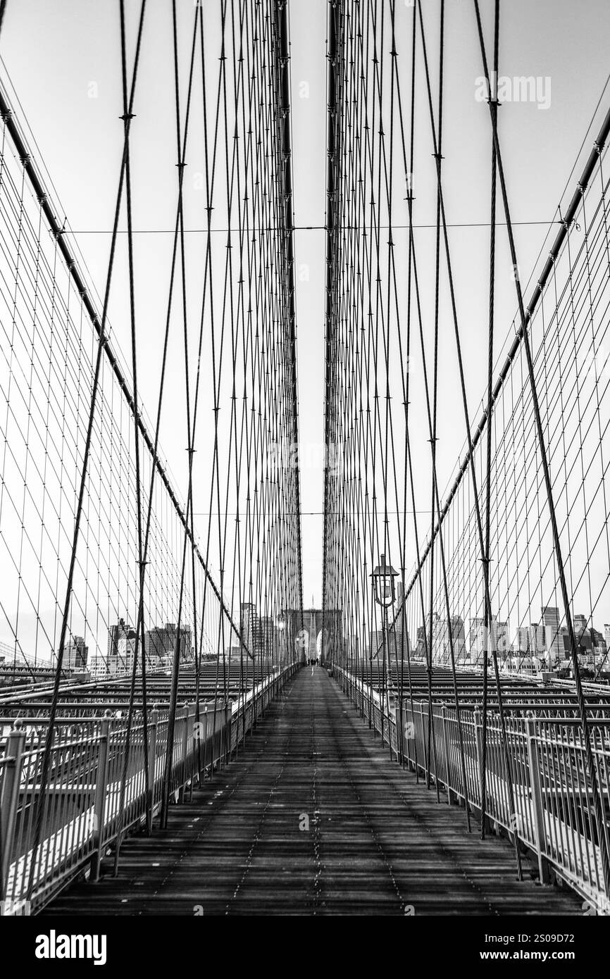 urban architecture landmark of brooklyn bridge. architecture of ...