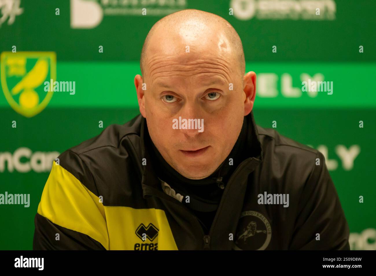 Millwall Temporary Manager, David Livermore, gives his press conference after the Sky Bet ...