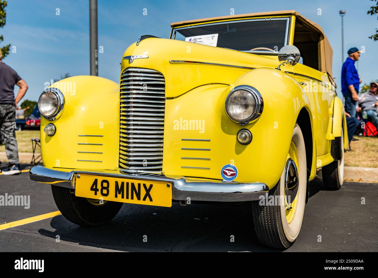 Chicago, Illinois, USA - September 08, 2024: Hillman Minx retro ...