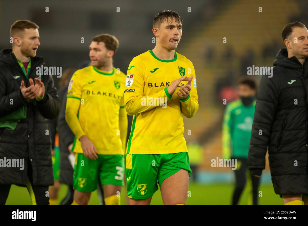 Callum Doyle of Norwich City reacts after during the Sky Bet ...
