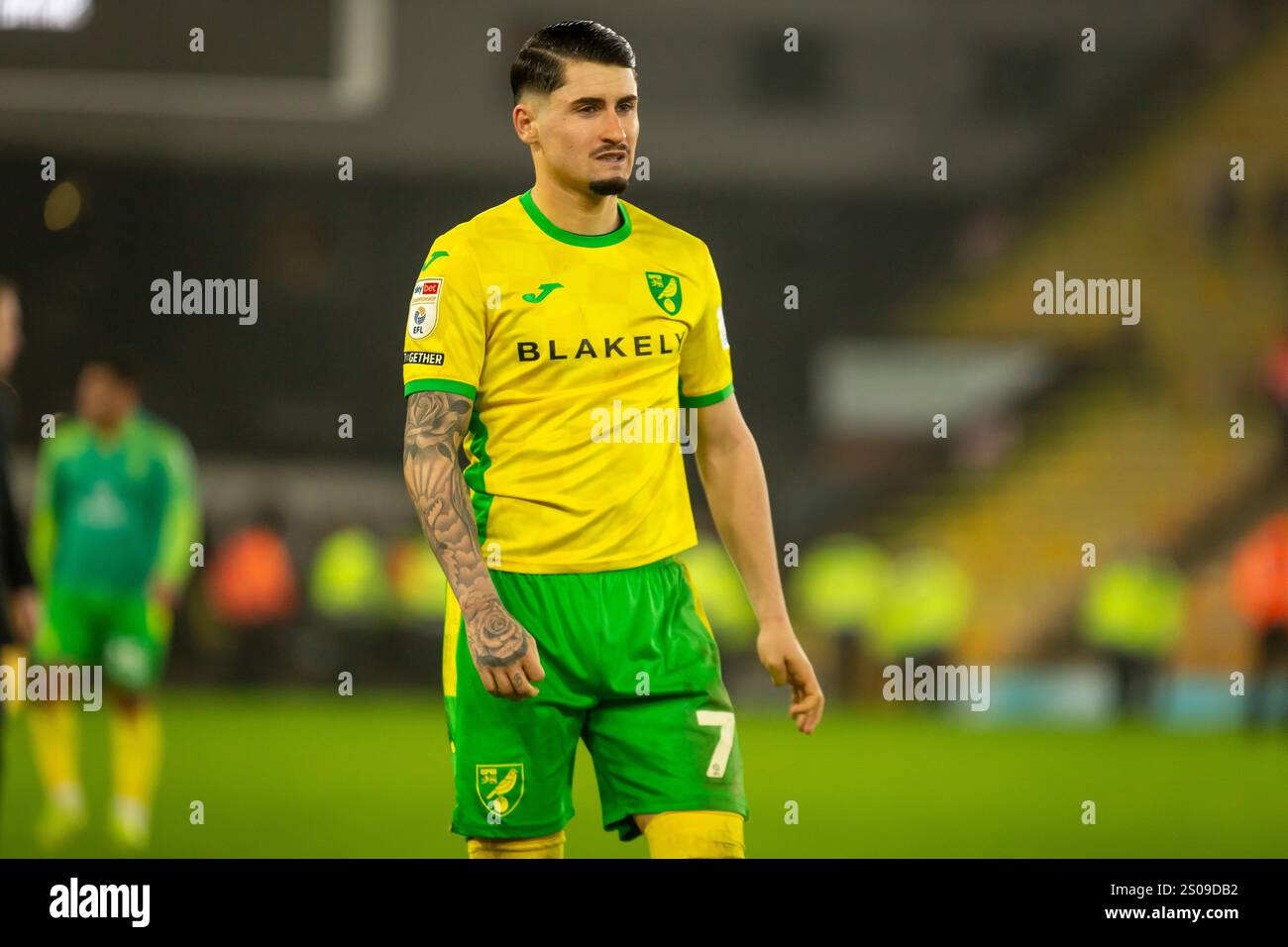 Borja Sainz of Norwich City reacts after the Sky Bet Championship match ...