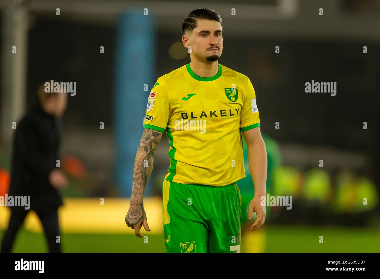Borja Sainz of Norwich City reacts after the Sky Bet Championship match ...