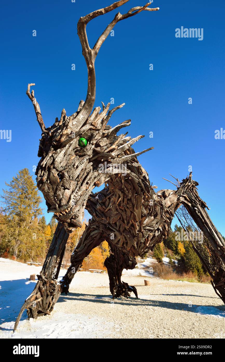 Magrè, Alpe Cimbra, Trentino Alto Adige, Italy. The Vaia dragon. The ...