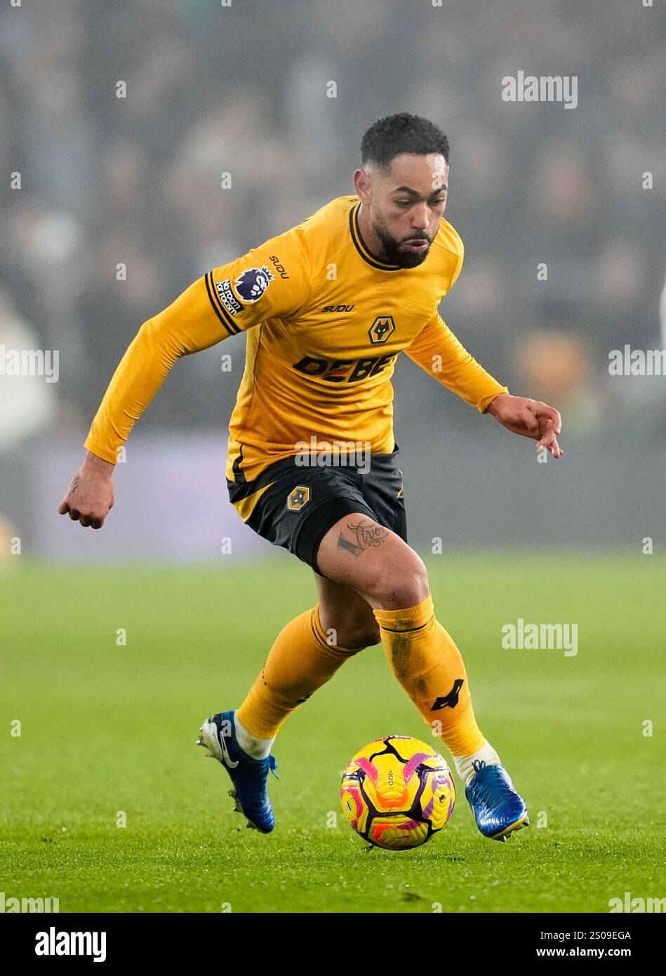 Wolverhampton Wanderers' Matheus Cunha during the Premier League match ...