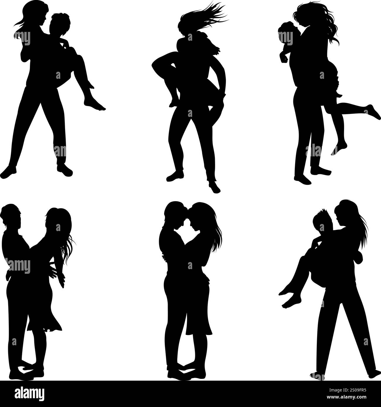 Silhouettes of an embracing couple portraying warmth, love, and unity ...