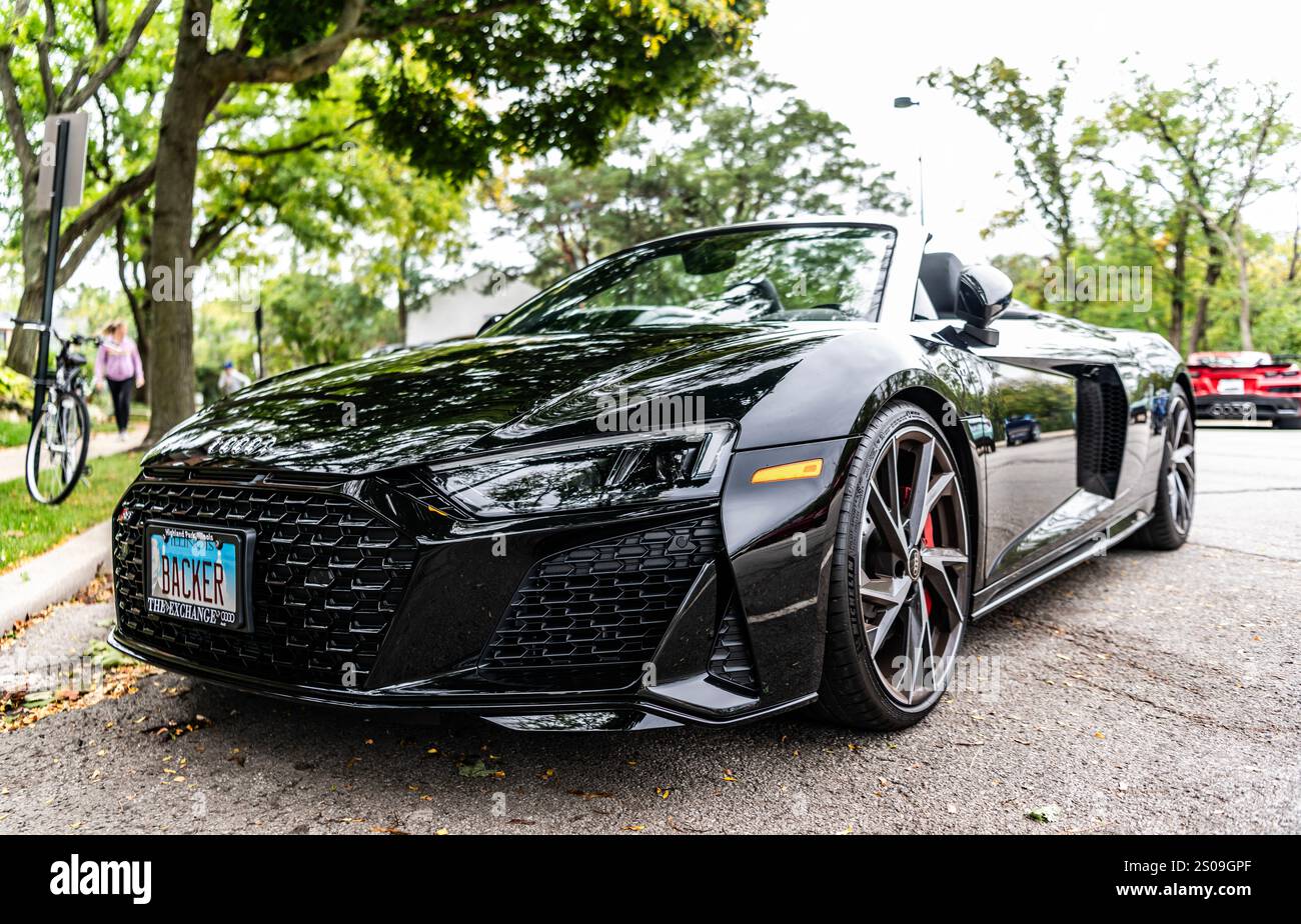 Chicago, Illinois - September 29, 2024: Audi R8 Spyder v10 convertible ...