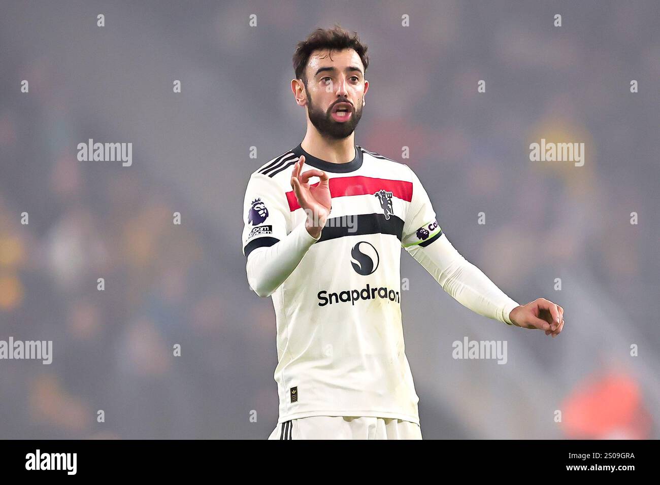 Wolverhampton, UK. 26th Dec, 2024. Bruno Fernandes of Manchester United ...