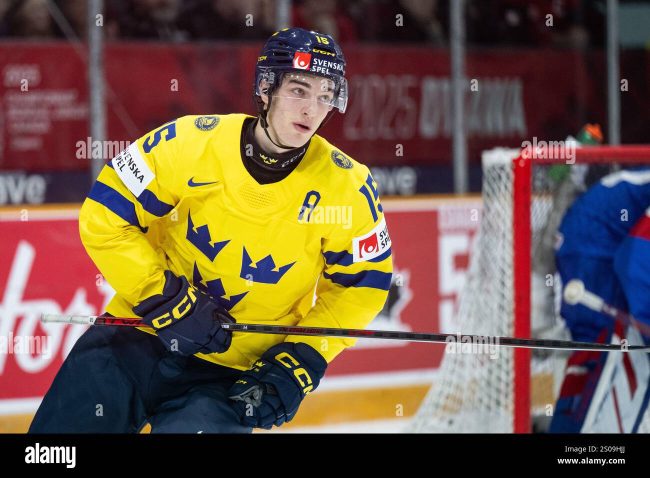 241226 David Edstrom of Sweden during the 2025 IIHF World Junior ...