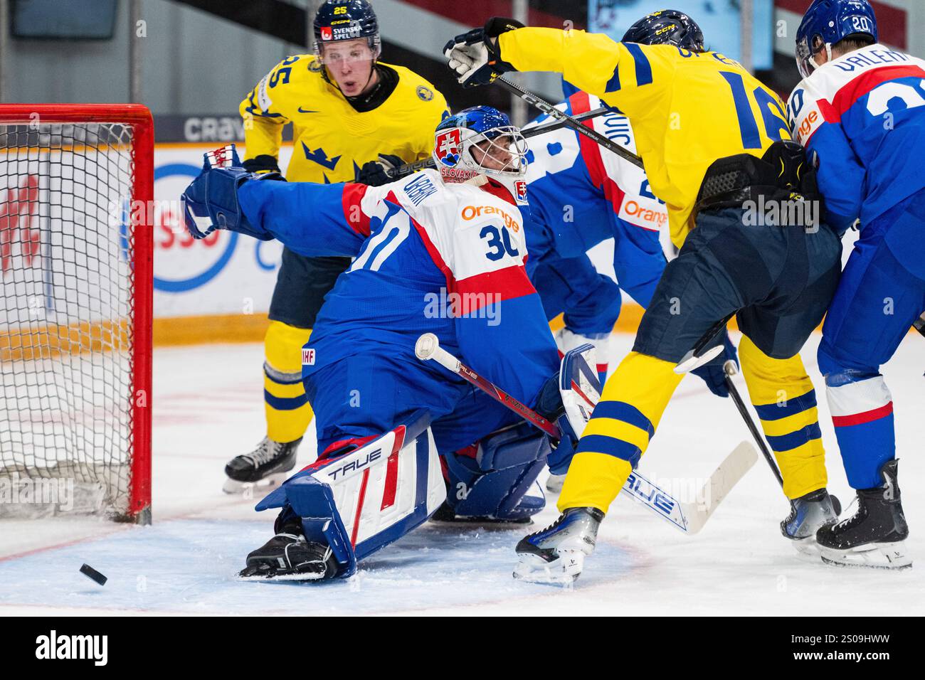 Ottawa, Canada. 26th Dec, 2024. Slovakia goalkeeper Samuel Urban (30 ...