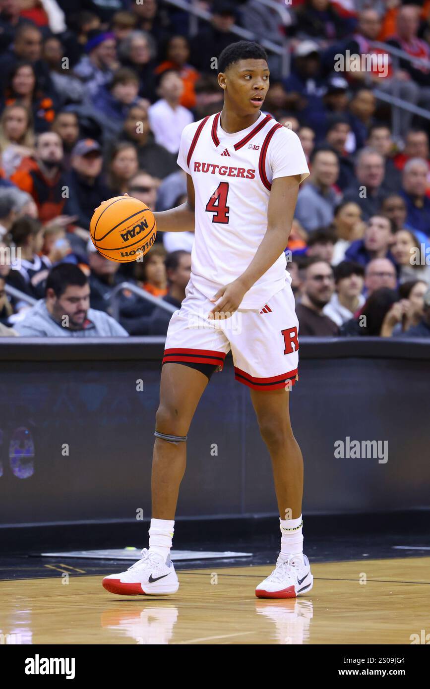 NEWARK, NJ - DECEMBER 21: Ace Bailey #4 of the Rutgers Scarlet Knights ...