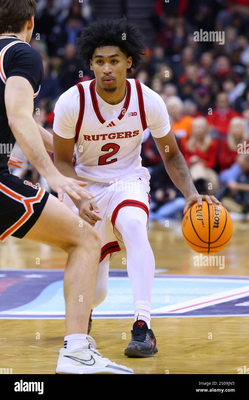 NEWARK, NJ - DECEMBER 21: Dylan Harper #2 of the Rutgers Scarlet ...