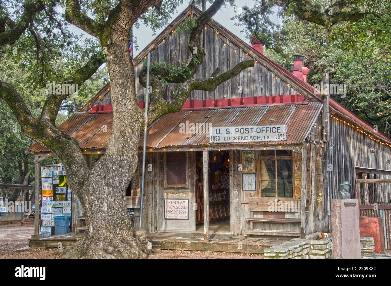 The small town of Luckenbach, Texas was established in 1850. Today it ...