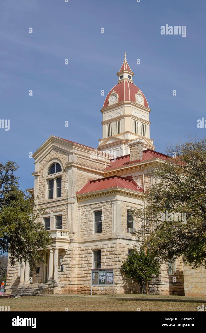 The Bandera County Courthouse was completed in 1891. It is built in the ...