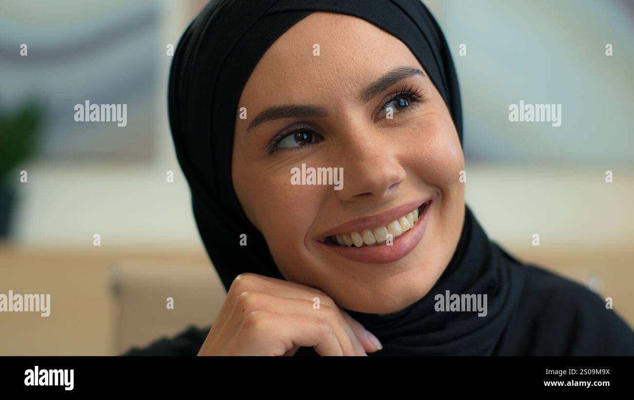Close up Arabian islamic muslim woman arabic girl business lady female ...