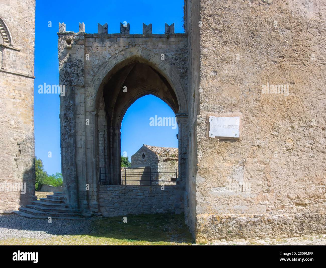 Side view of medieval Cathedral of Santa Maria Assunta (Chiesa Matrice ...