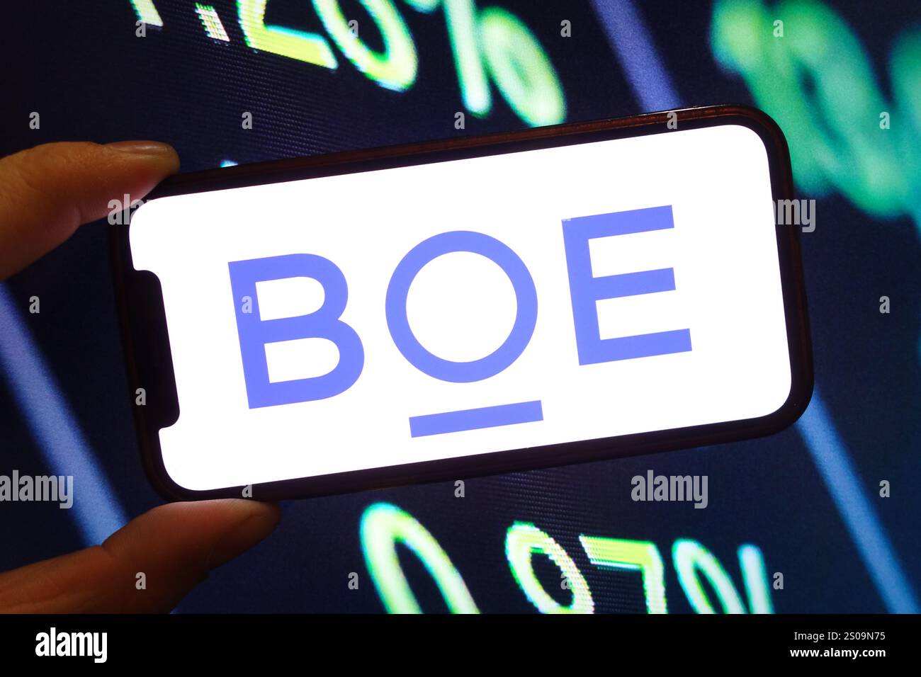 Poland. 25th Dec, 2024. In this photo illustration, the BOE Technology company logo is seen ...