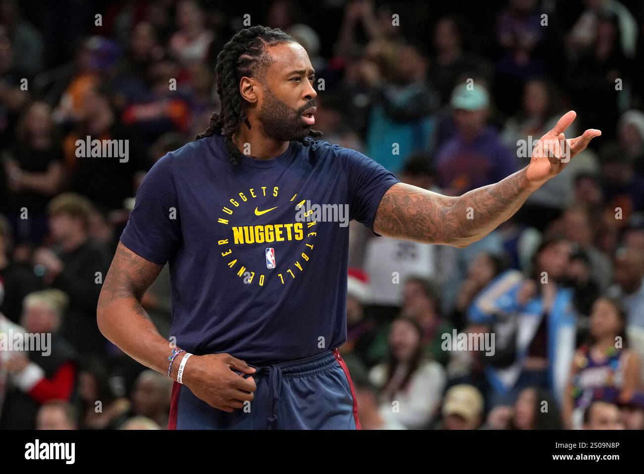 Denver Nuggets center DeAndre Jordan (6) during the first half of an ...