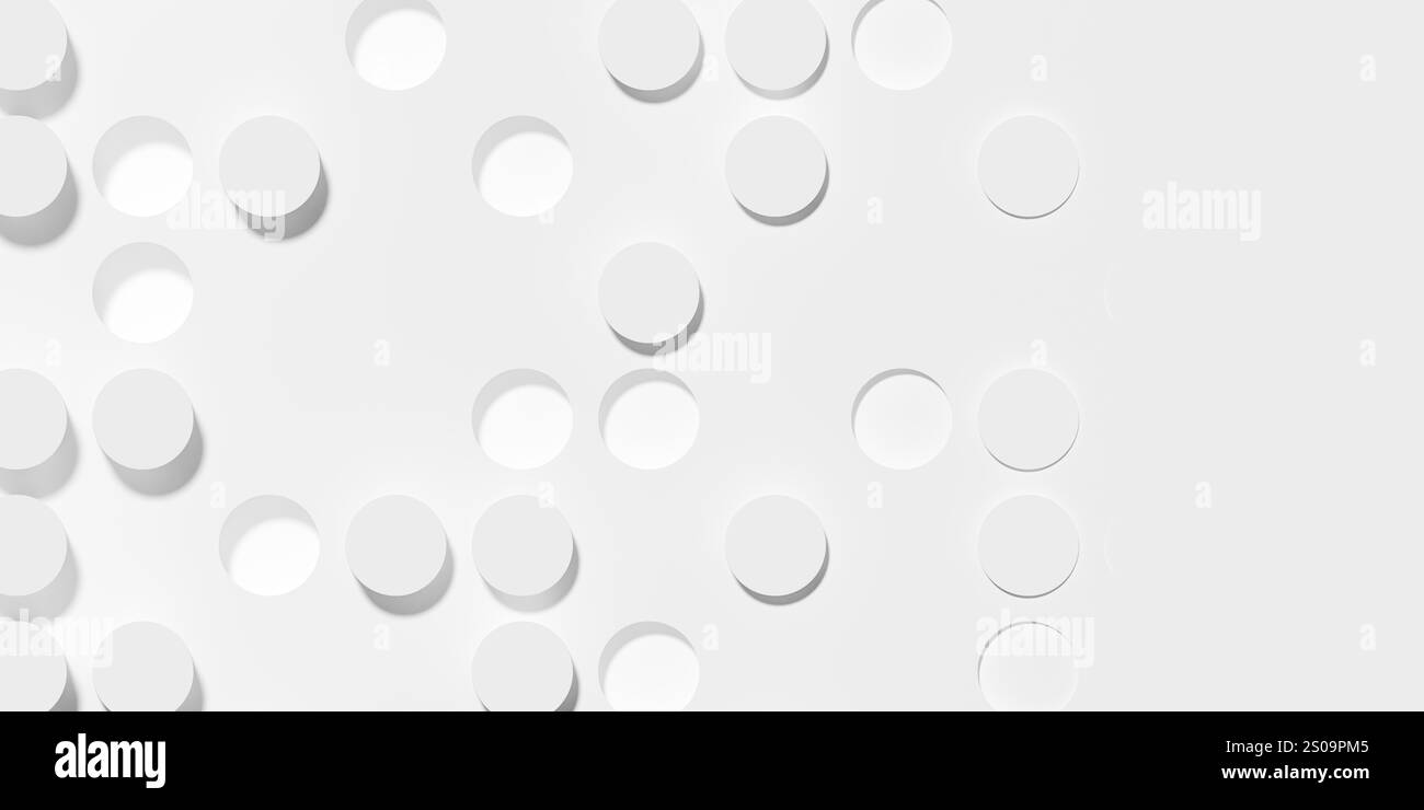 Random inset and outset white circle or cylinder background wallpaper ...