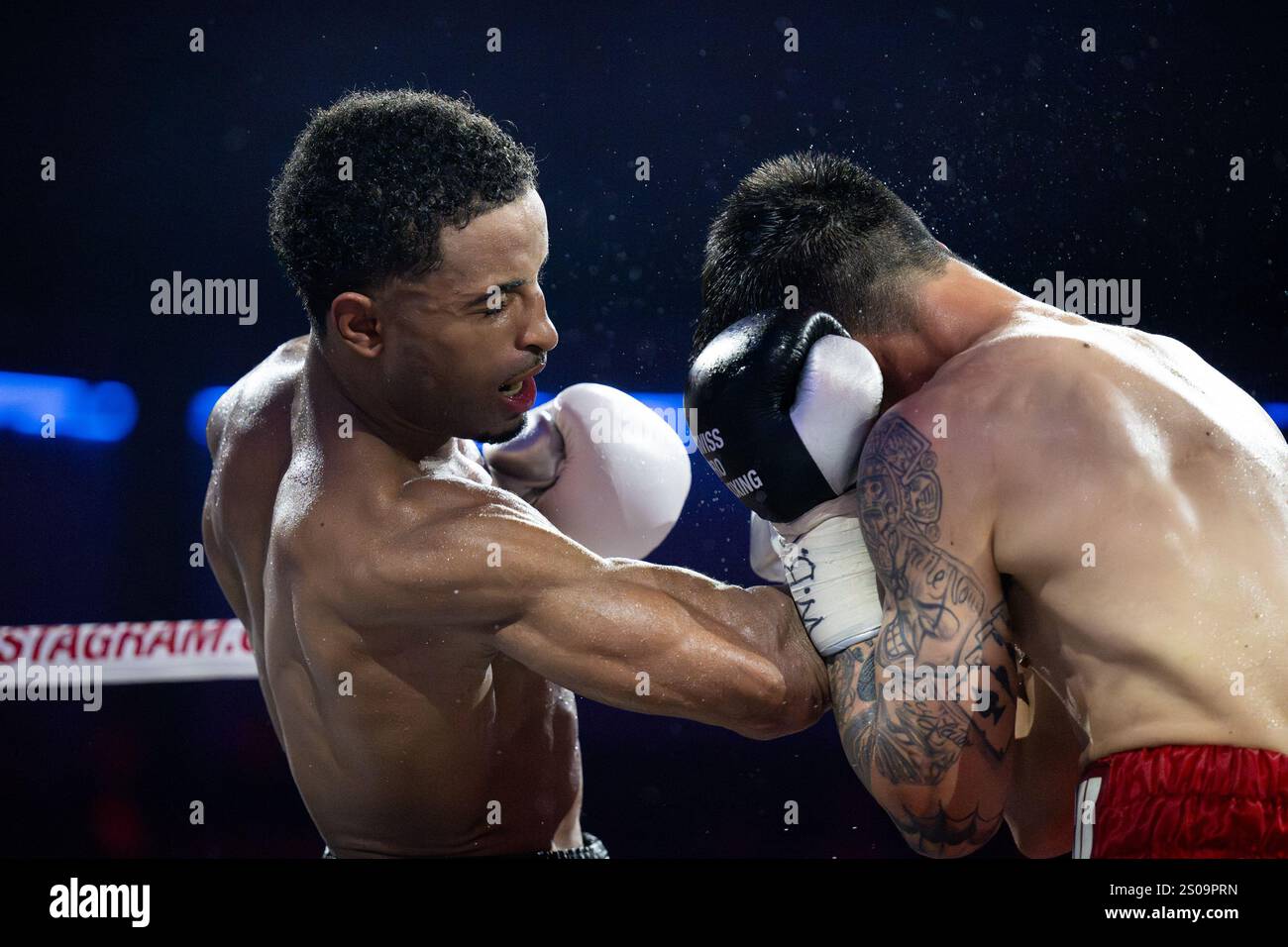 Bern, Berner Kursaal Arena, Boxing Day, Angelo Pena of, Switzerland. 26th Dec, 2024. fights ...