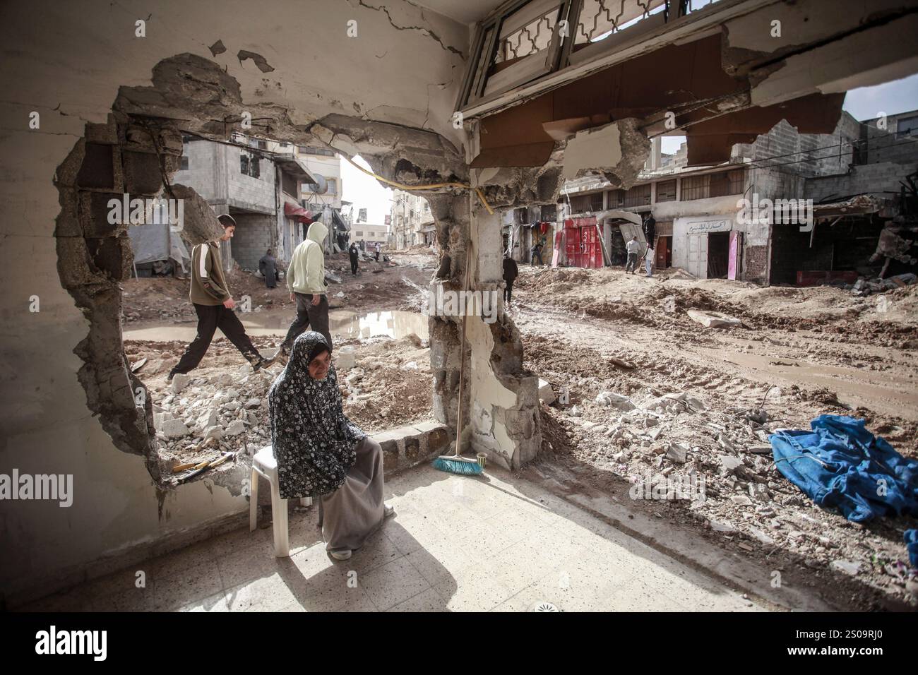 Tulkarm, Palestine. 26th Dec, 2024. Palestinian elderly woman Zahia al ...