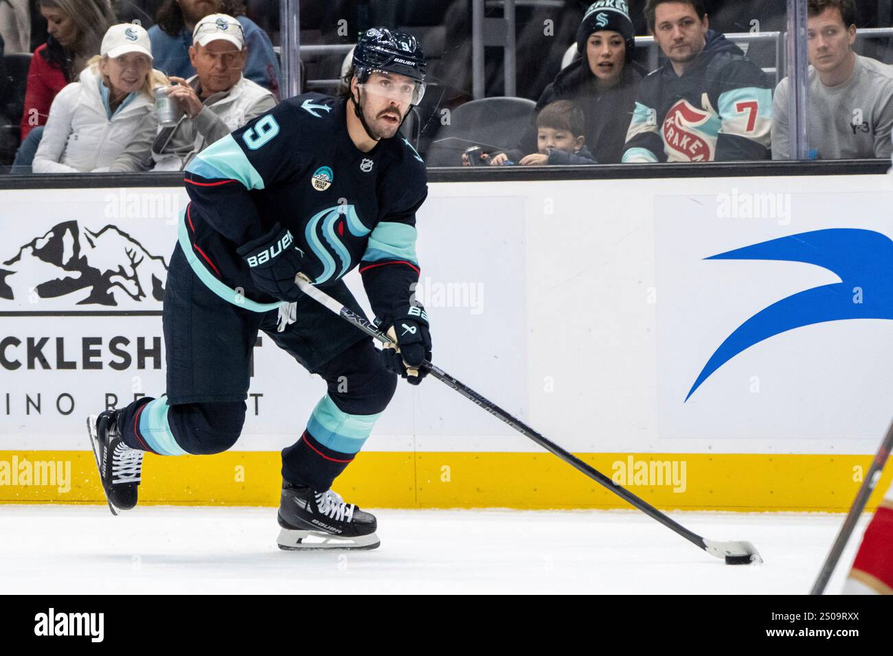 Seattle Kraken forward Chandler Stephenson skates with the puck during ...