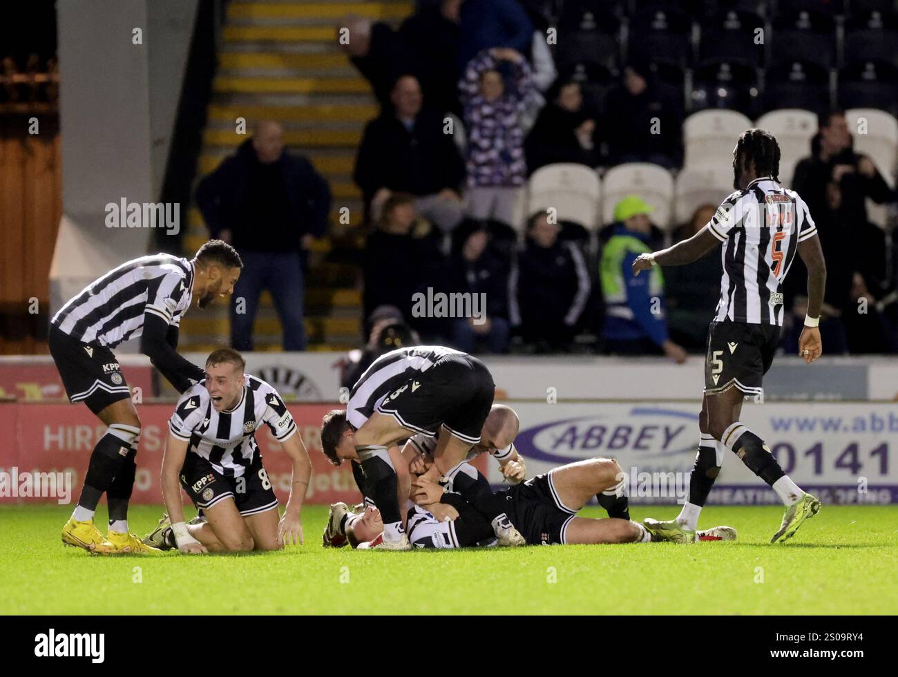 during the William Hill Premiership match at The SMISA Stadium, Paisley ...